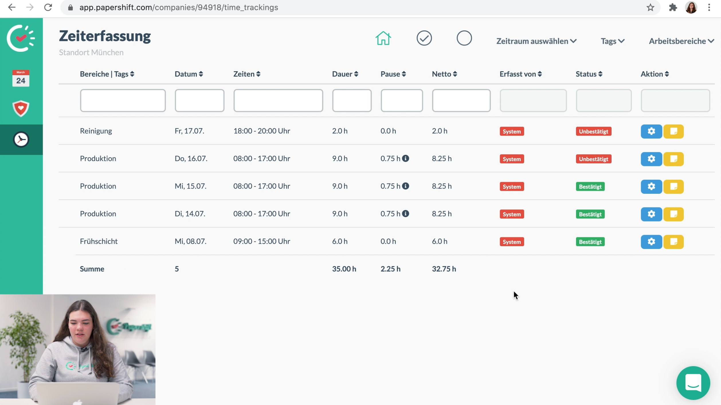 Zeiterfassung | Papershift Essentials – Papershift